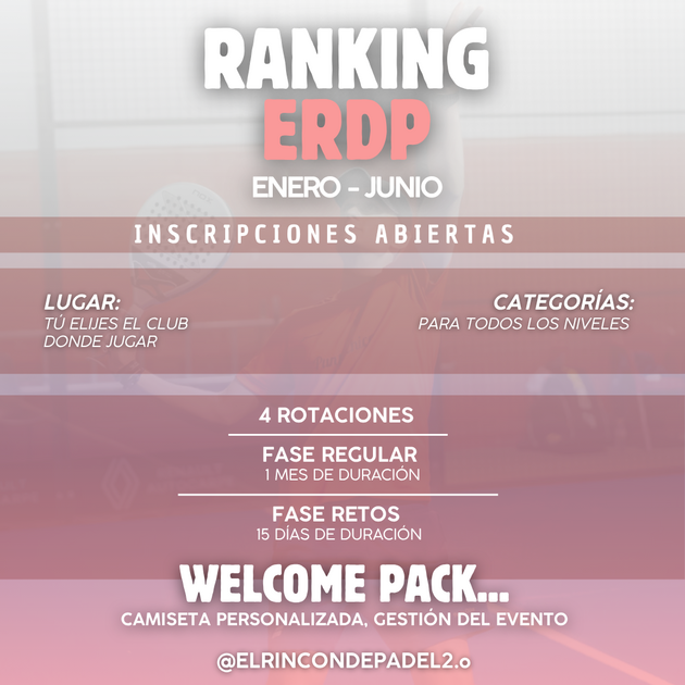 Documentos | Ranking ERDP | Elrincondepadel2.0